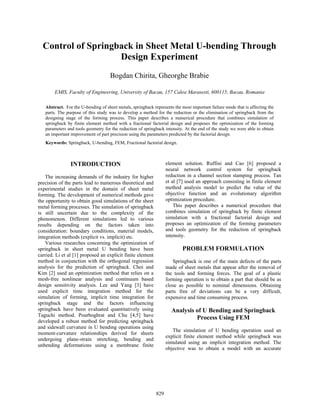 control of springback in sheet metal bending | PDF
