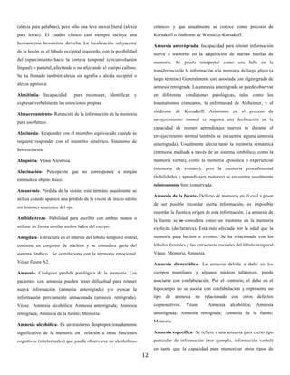 Neuropsicologia- Diccionario de neuropsicologia | PDF