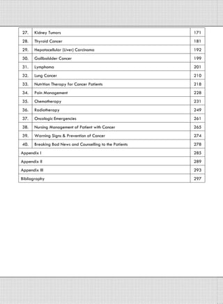 Hand Book of Oncology Nursing - Cancer Nursing Book | PDF