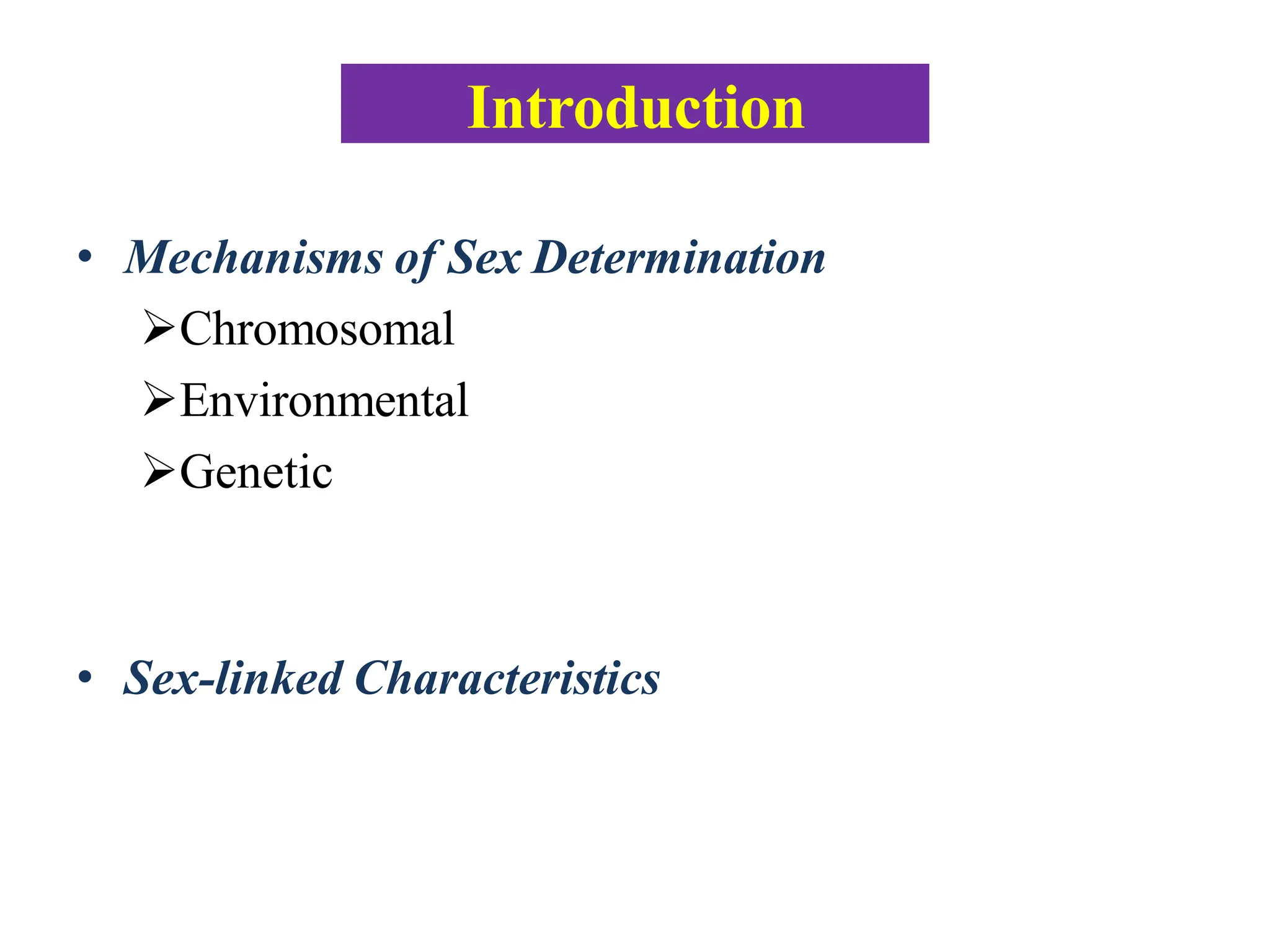 Sex Determination And Sex Linkage Dr Pratibha Bisen Pdf