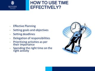 Time Management at any work place or organization | PPT