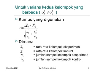 10. Uji Beda Rata-rata Tidak Homogen.ppt