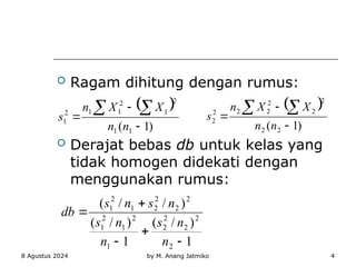 10. Uji Beda Rata-rata Tidak Homogen.ppt