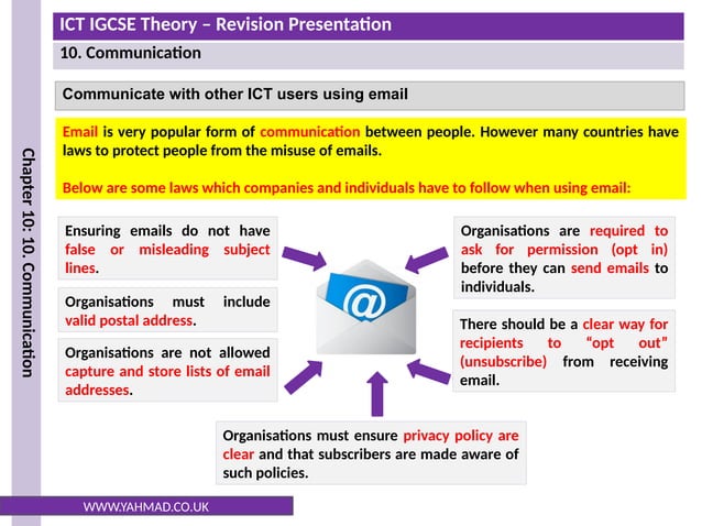 IGCSE ICT 0417 Chp 10. Communication.pptx | Email | Internet