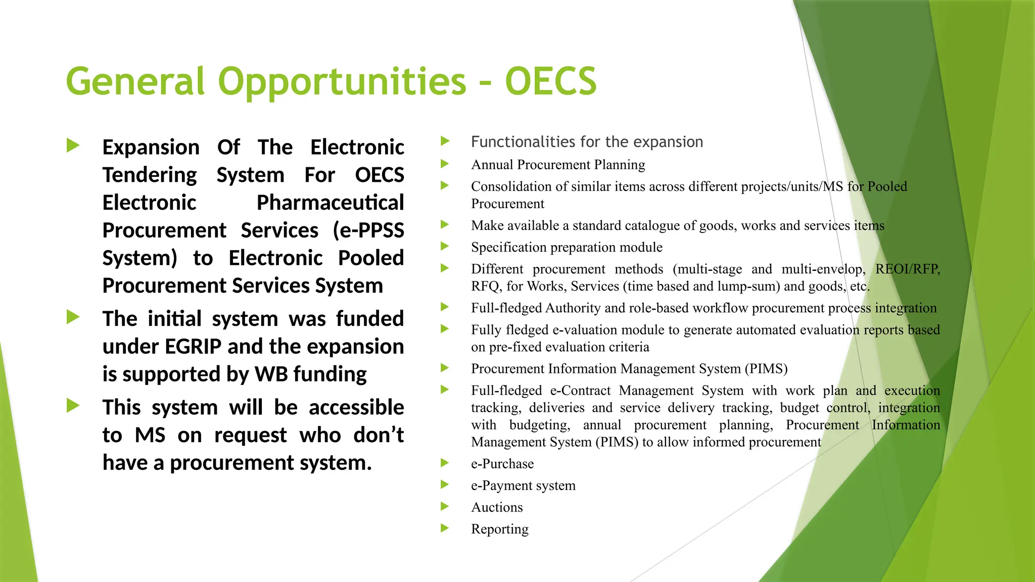 10. OECS General Opportunities Within the OECS Region.pptx