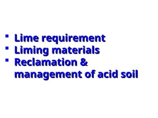 10. lime requirement soil science prese | PPT