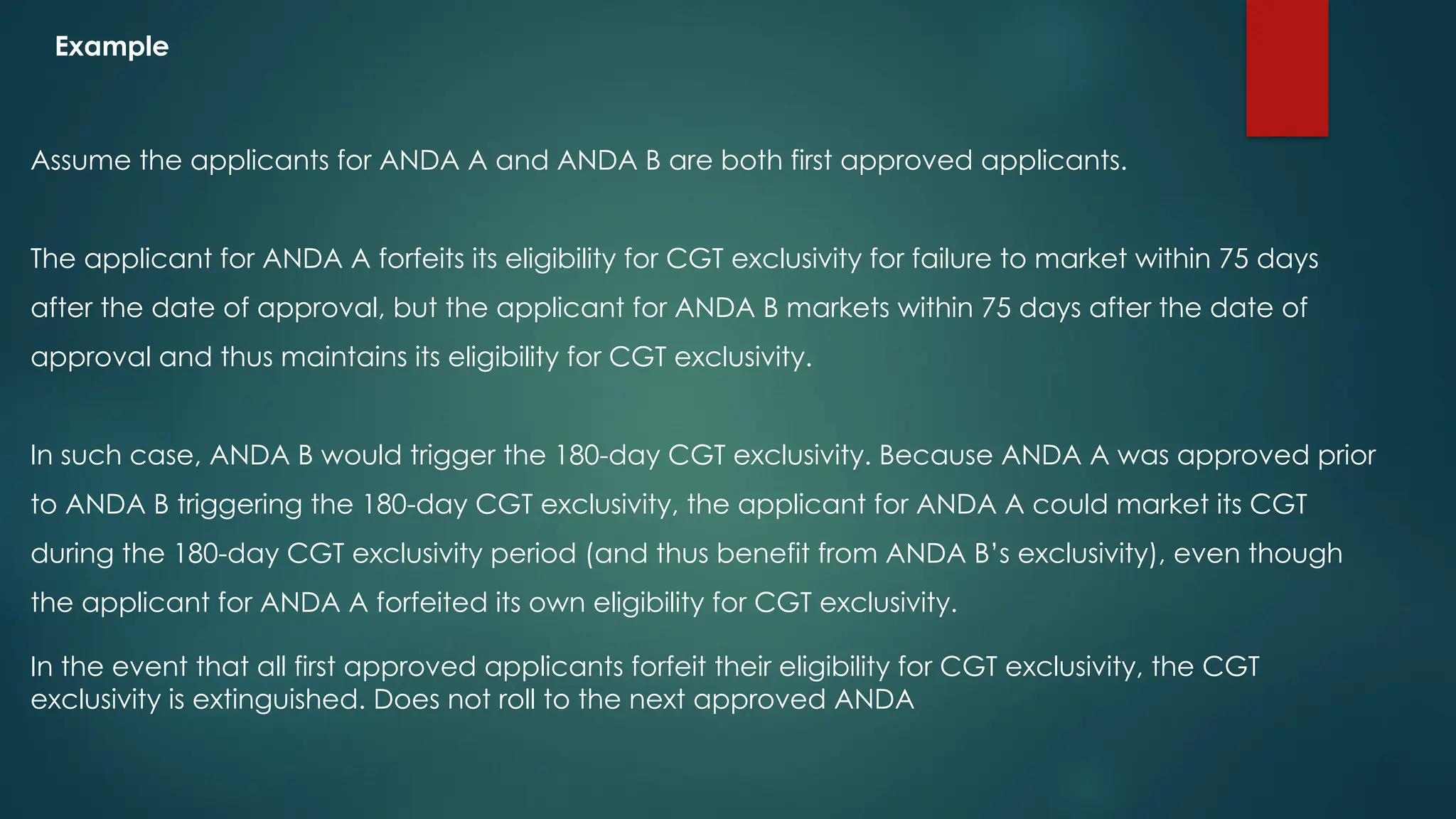 Competitive Generic Therapies - 180-day exclusivity | PPTX