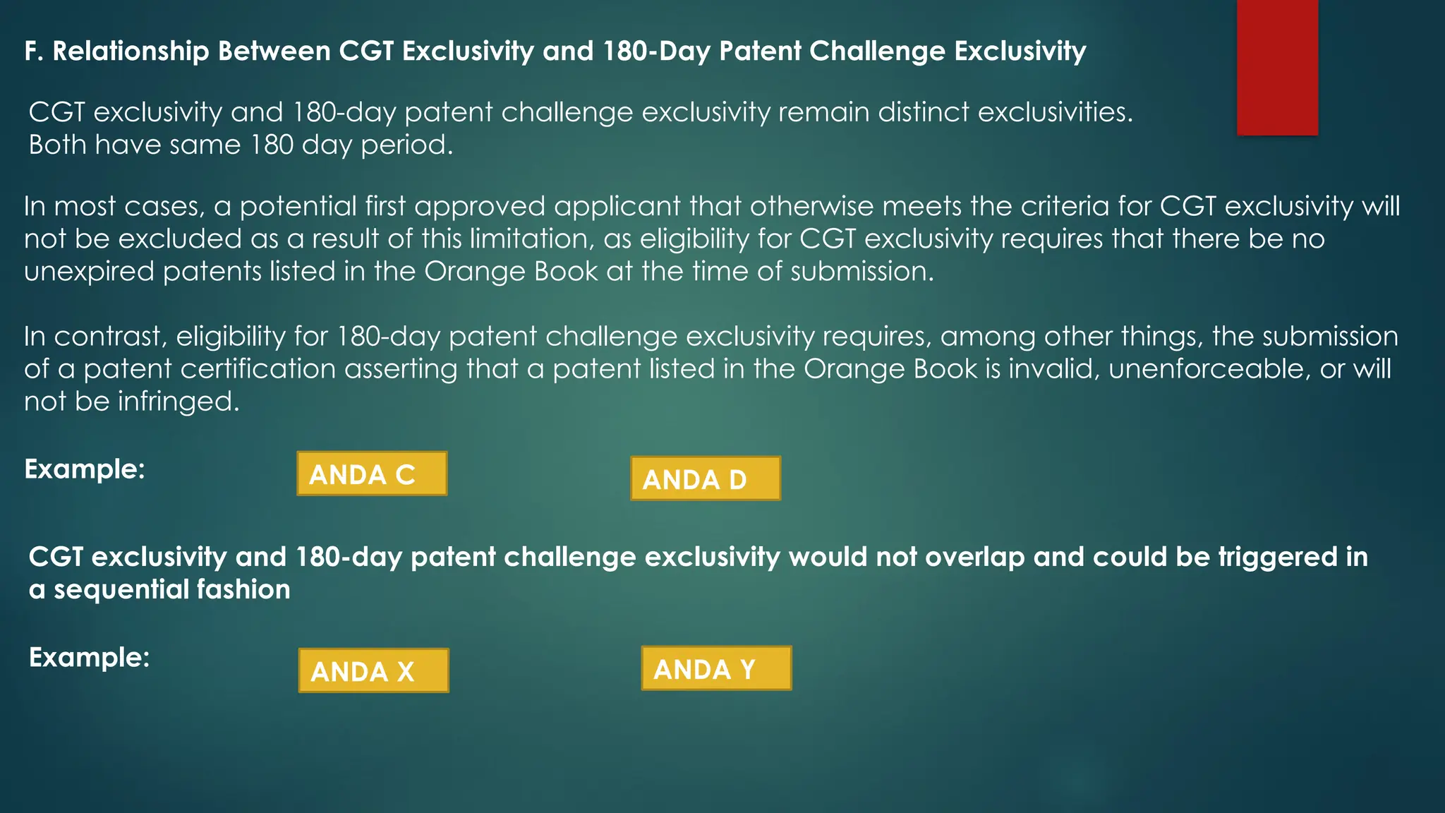 Competitive Generic Therapies - 180-day exclusivity | PPTX