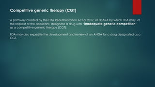 Competitive Generic Therapies - 180-day exclusivity | PPTX