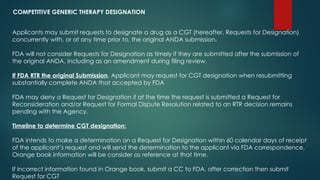 Competitive Generic Therapies - 180-day exclusivity | PPTX