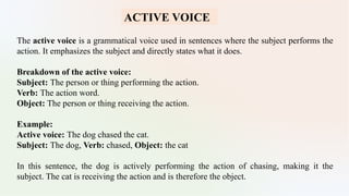 Voice Change and It's Rules : Grammar | PPTX