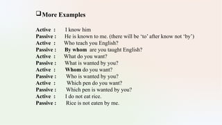 Voice Change and It's Rules : Grammar | PPTX