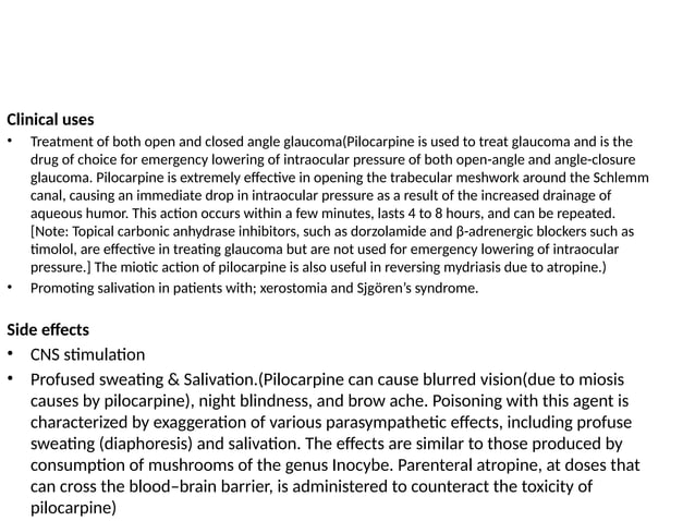 10. CHOLINERGIC PHARMACOLOGY.pptx classes of drugs examples, mechanism ...