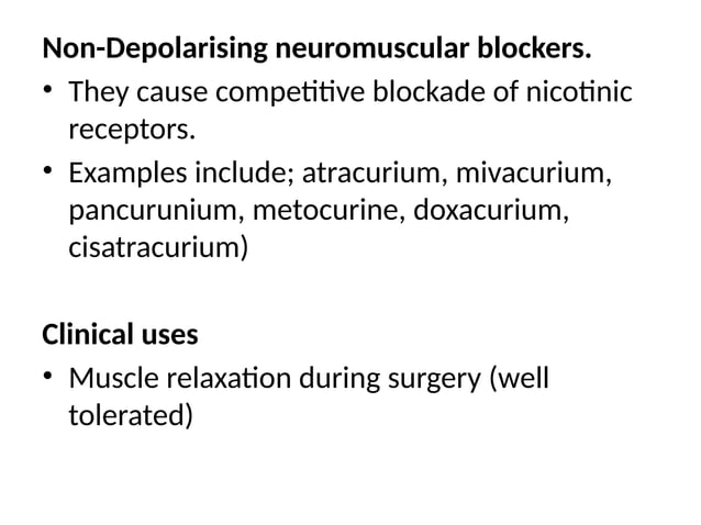 10. CHOLINERGIC PHARMACOLOGY.pptx classes of drugs examples, mechanism ...