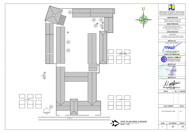 Gambar Contoh DED madrasah aliyah negeri, dengan detail struktur ...