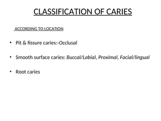 DENTAL CARIES ppt - power point presentation | PPT