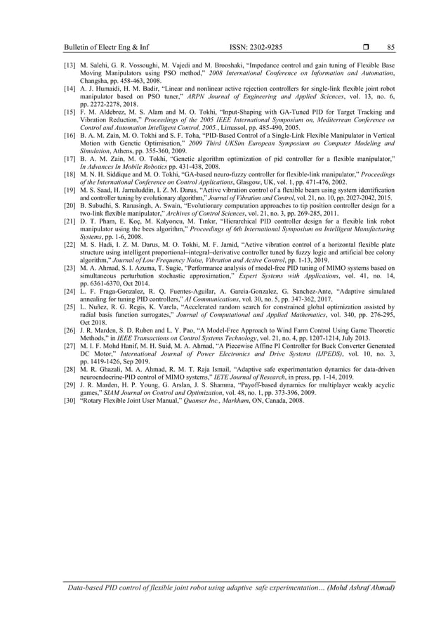 Data-based PID control of flexible joint robot using adaptive safe experimentation dynamics ...