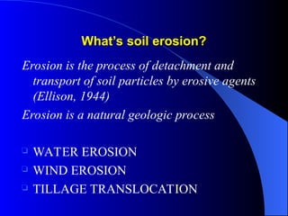Surface soil erosion and its control measures | PPT