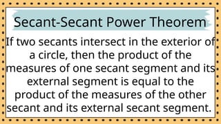 10. POWER THEOREM.pptx mathematics quarter 2 | PPTX