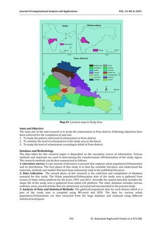 10. Prognostication of Urbanisation Growth and Level in Pune District ...