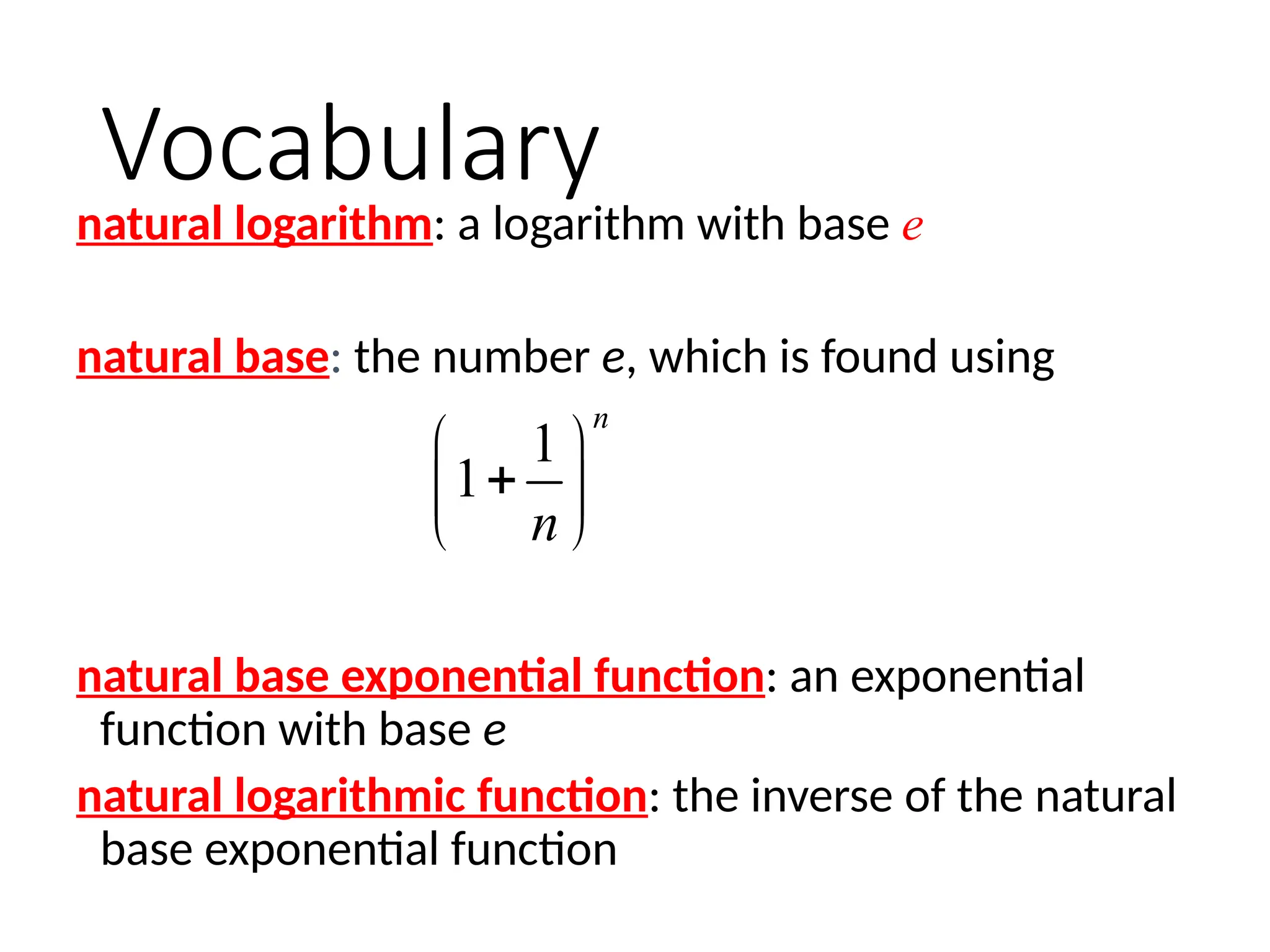 Properties of Natural Logarithmic functions | PPTX