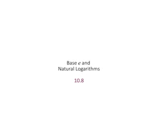 Properties of Natural Logarithmic functions | PPTX