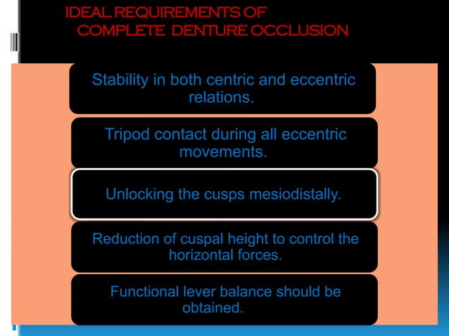10. Occlusion and it's types in complete dentures | PPT