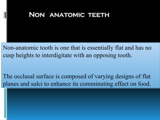 10. Occlusion and it's types in complete dentures | PDF