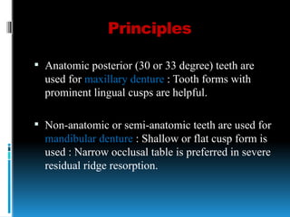 10. Occlusion and it's types in complete dentures | PDF