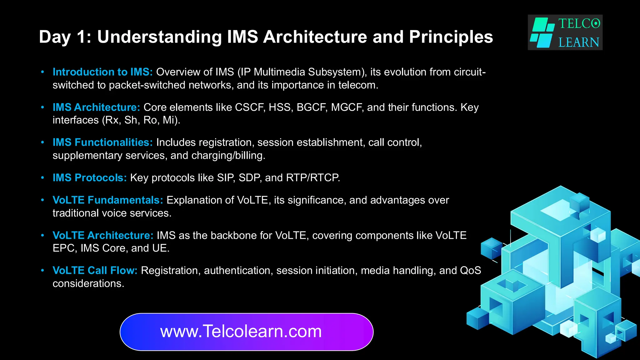 VoLTE and IMS Overview Training by TelcoLearn | PDF