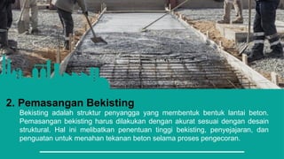 materi kuluah Teknik Cor Lantai pada mata kuliah metode pelaksanaan ...