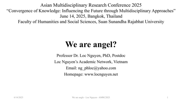 We are angel - AMRC2025 (presentation slides)? | PPTX