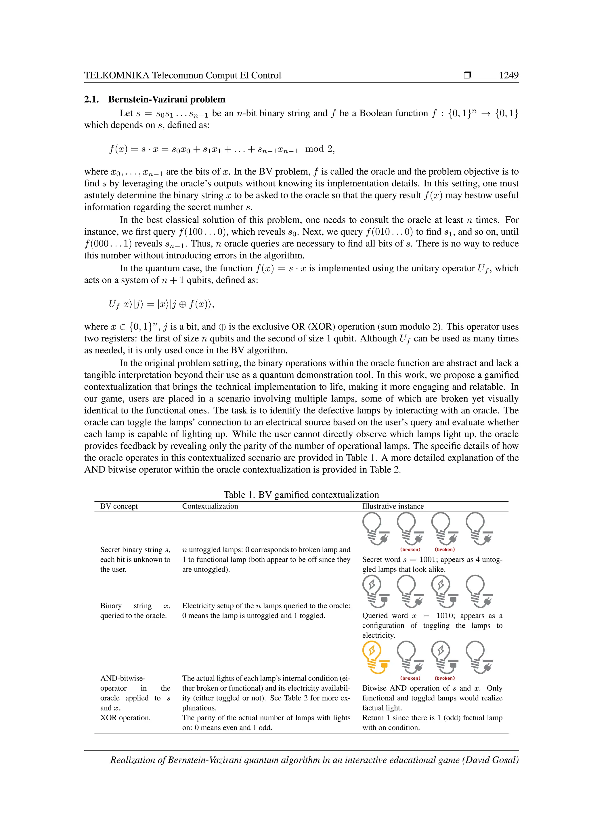 Realization of Bernstein-Vazirani quantum algorithm in an interactive ...
