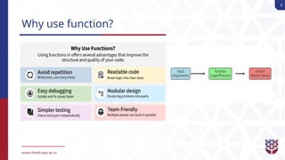 10. Function declaration and definition,Types of function,Usage. (1).pptx
