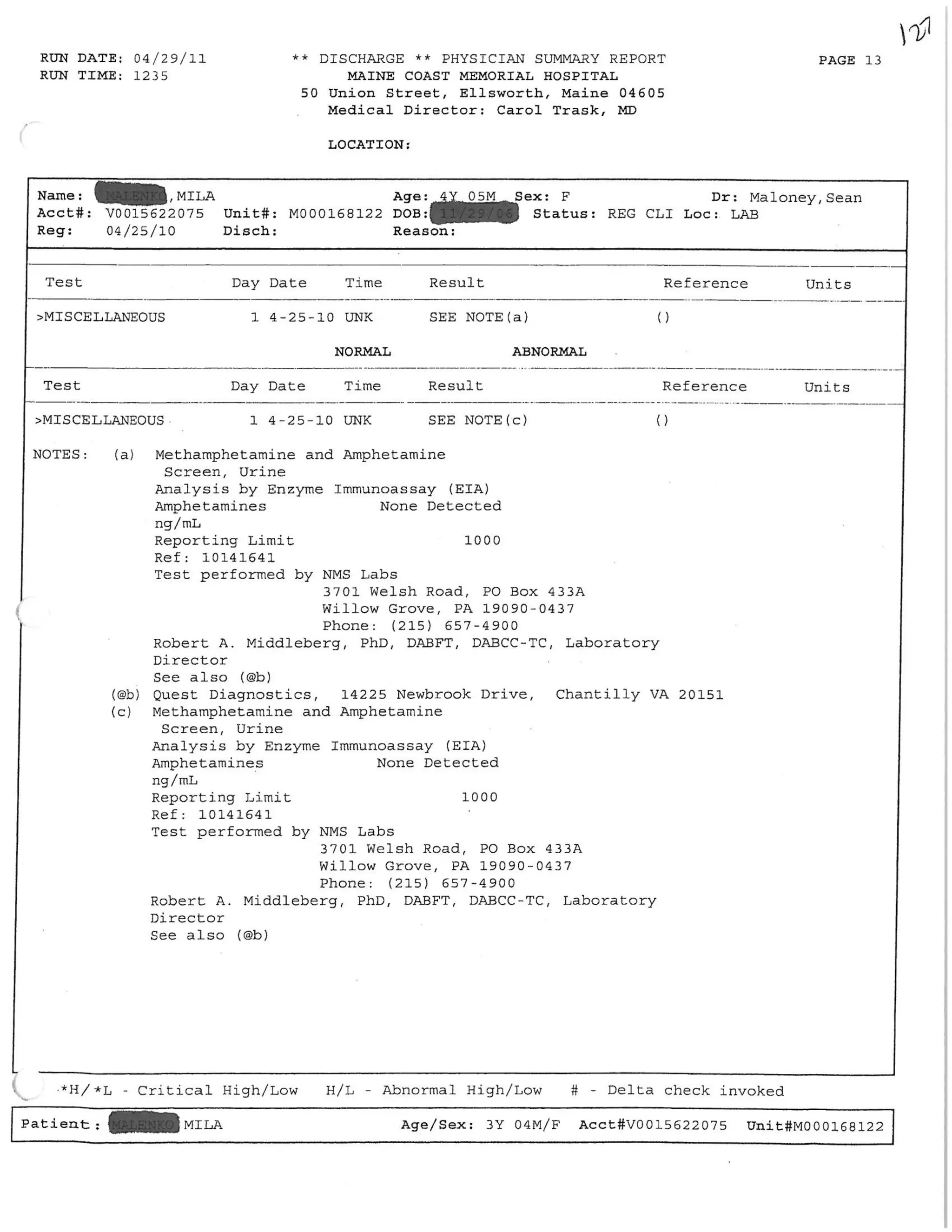 10 25 drug test result | PDF