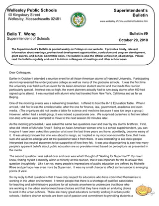WPS Superintendent's Bulletin 10-29-10 | PDF