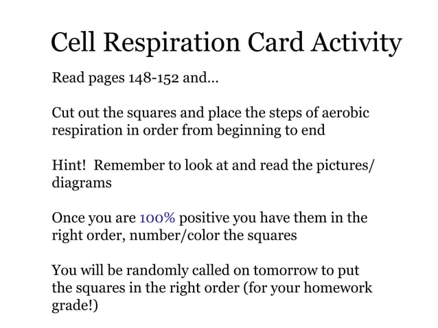 Cell Respiration (part 2) | PPT