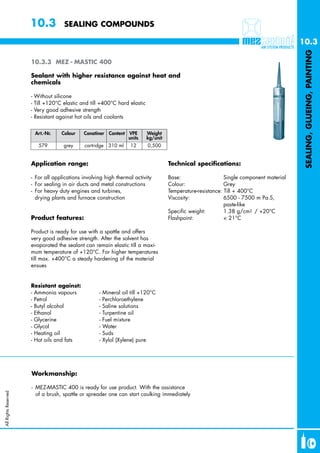 10.3.3 Mez Mastic 400 | PDF