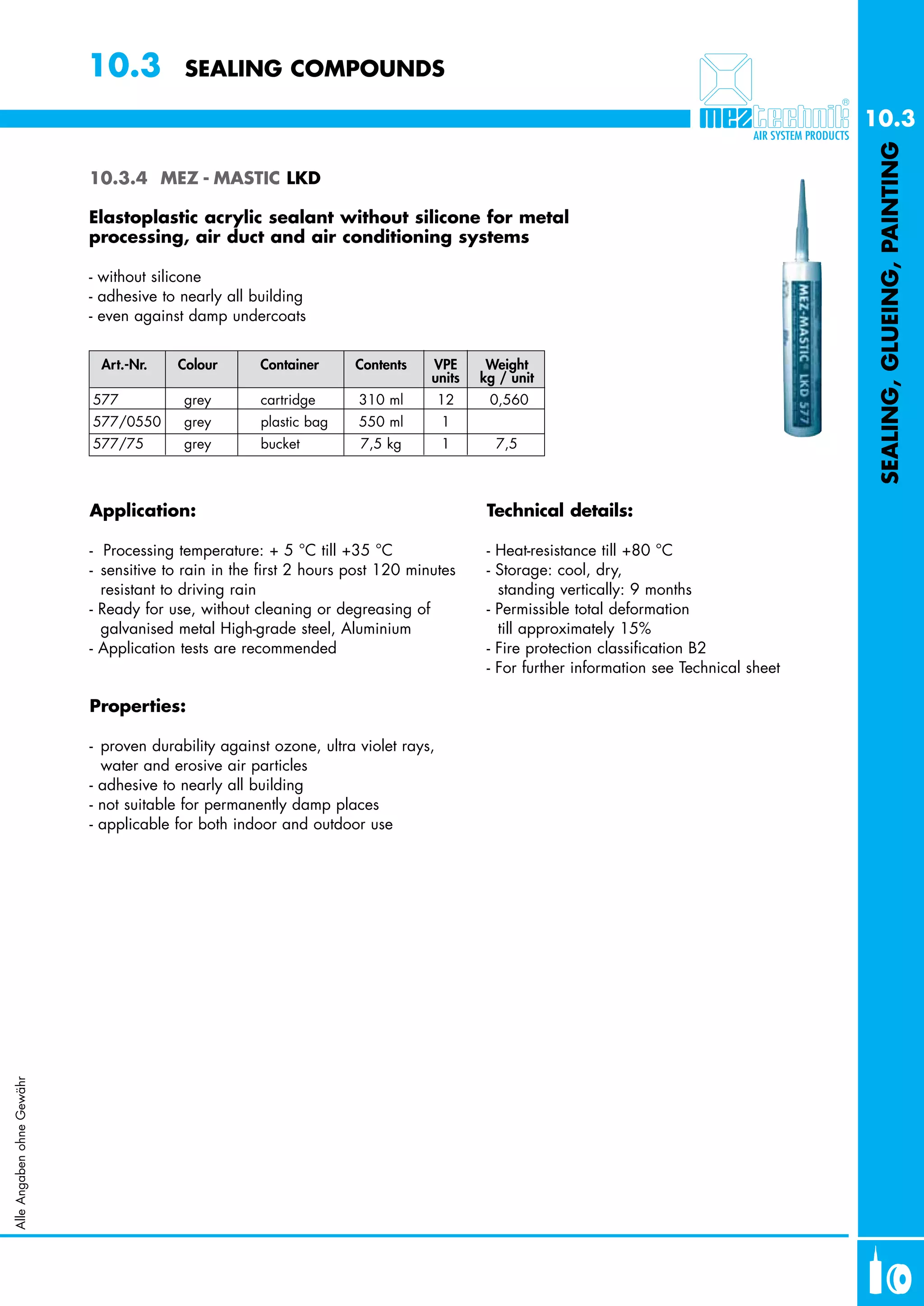 10.3.4 Mez Mastic Lkd | PDF | Indoor Environmental Quality | Home & Garden