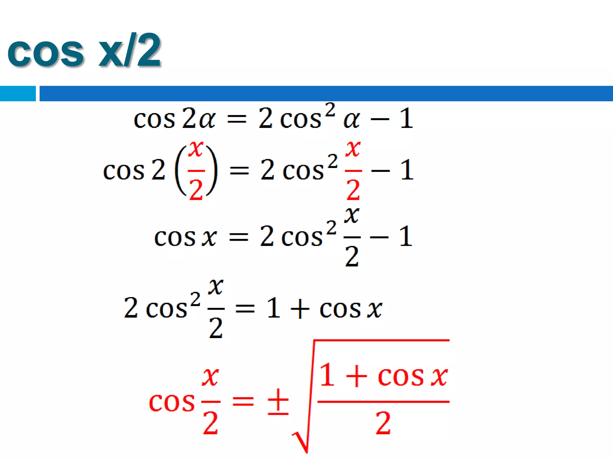 10 3 double and half-angle formulas | PPTX