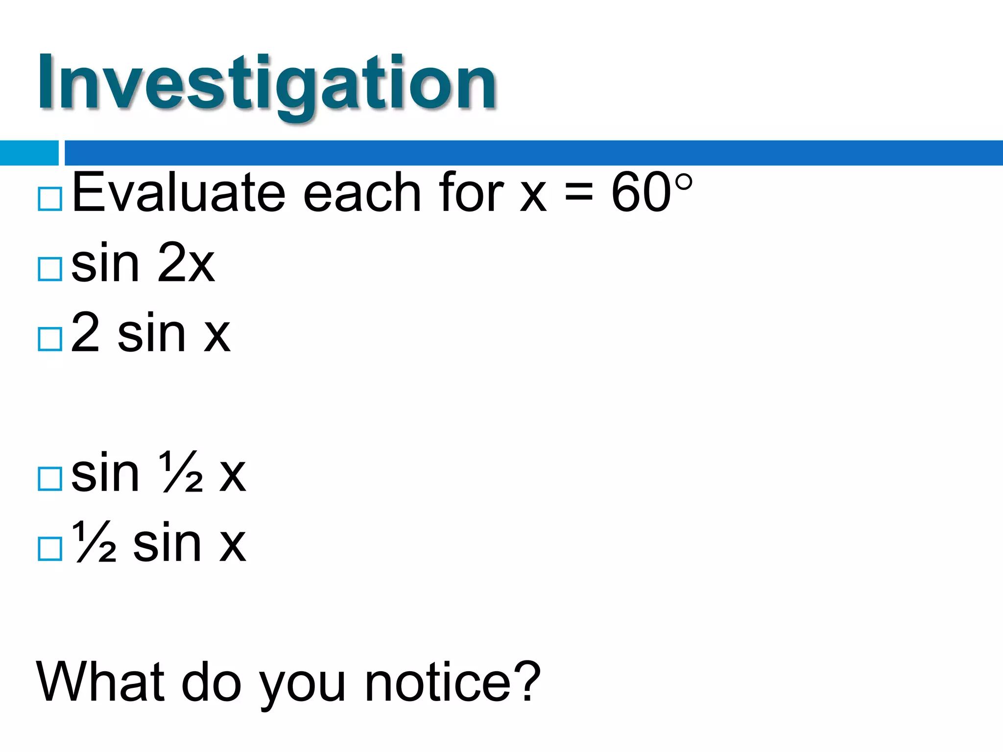 10 3 double and half-angle formulas | PPTX