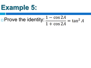 10 3 double and half-angle formulas | PPTX