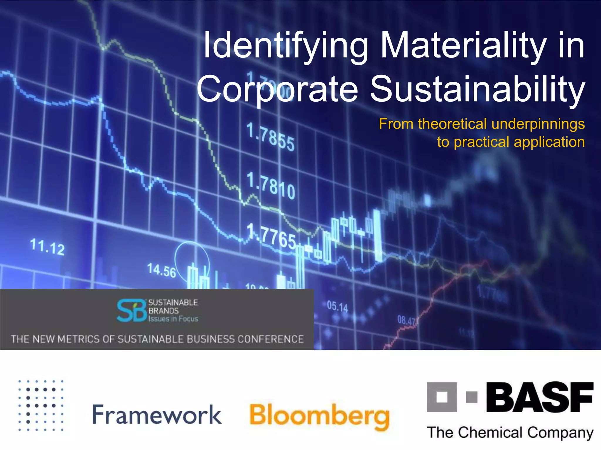 Identifying Materiality in Corporate Sustainability | PPTX
