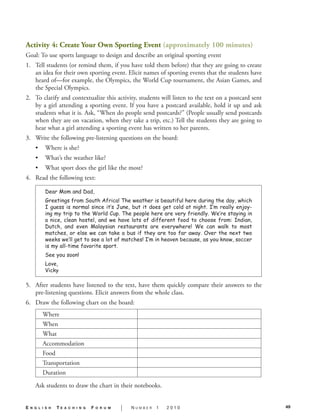 ENGLISH ACTIVITIES | PDF