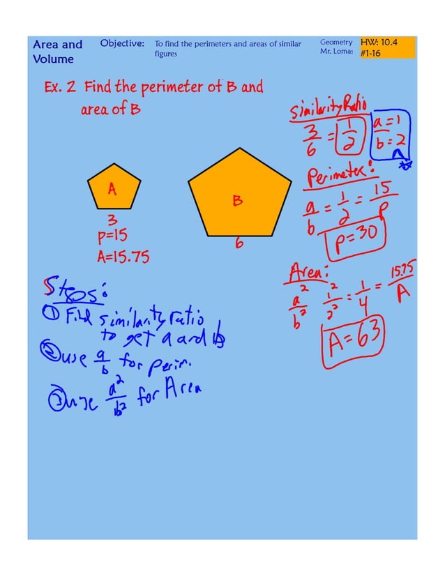 10 4 areas and perimeters of similar figures | PDF