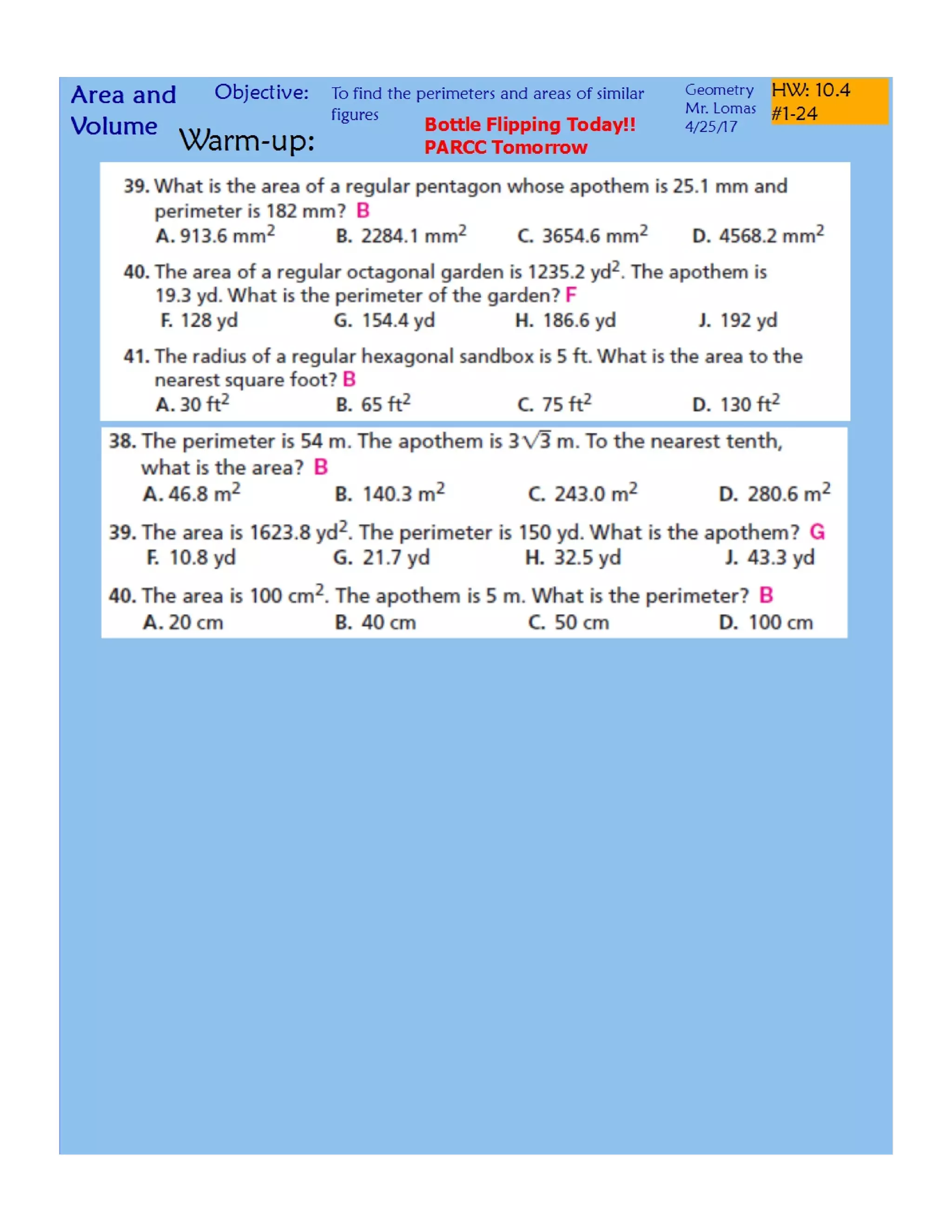 10 4 areas and perimeters of similar figures | PDF
