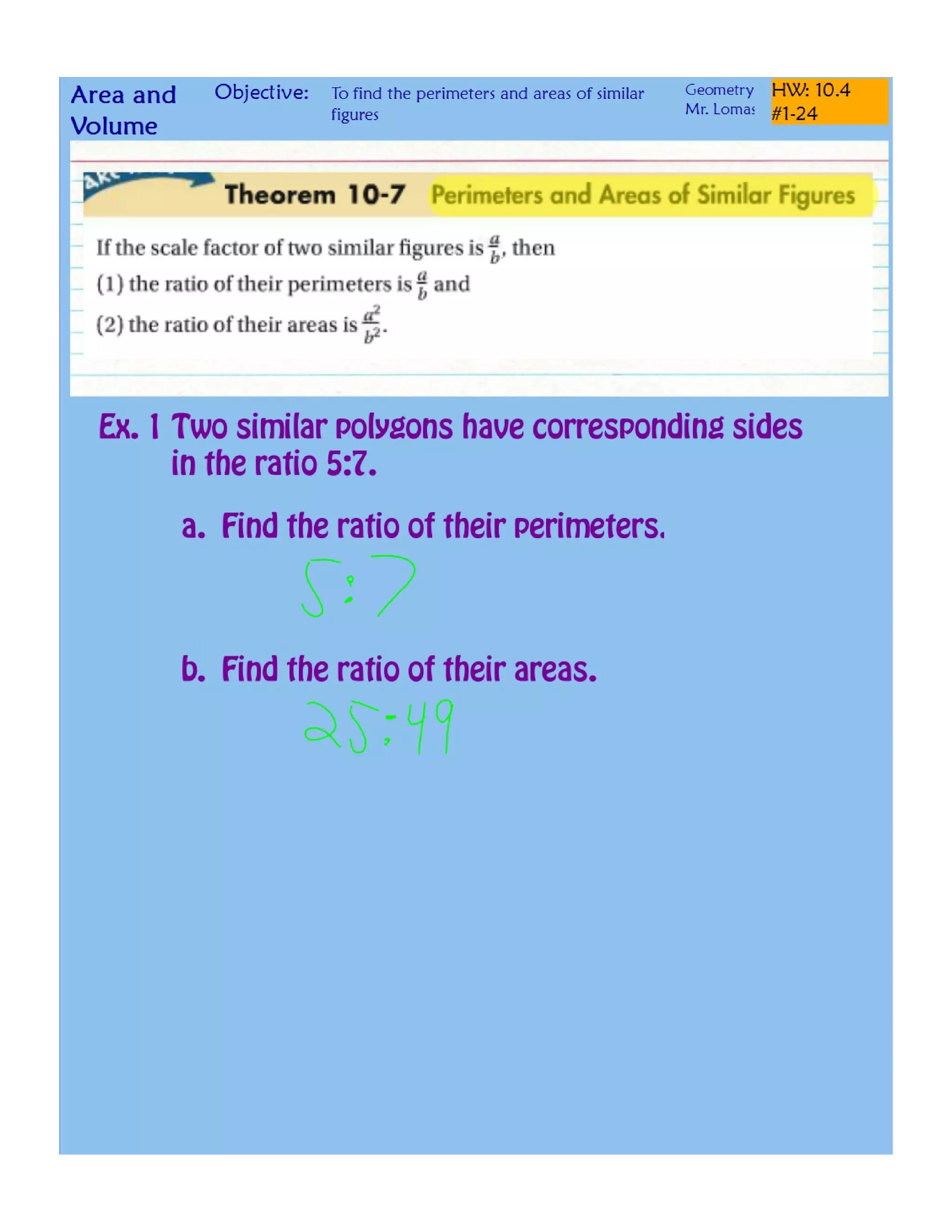 10 4 areas and perimeters of similar figures | PDF