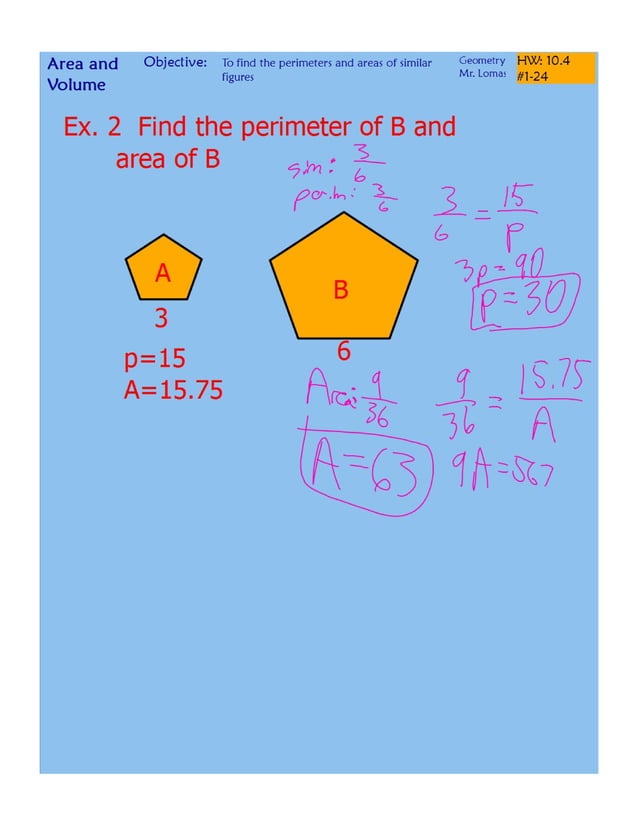 10 4 areas and perimeters of similar figures | PDF
