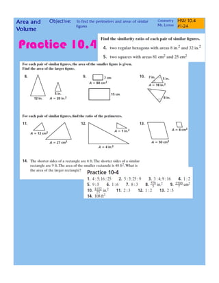 10 4 areas and perimeters of similar figures | PDF