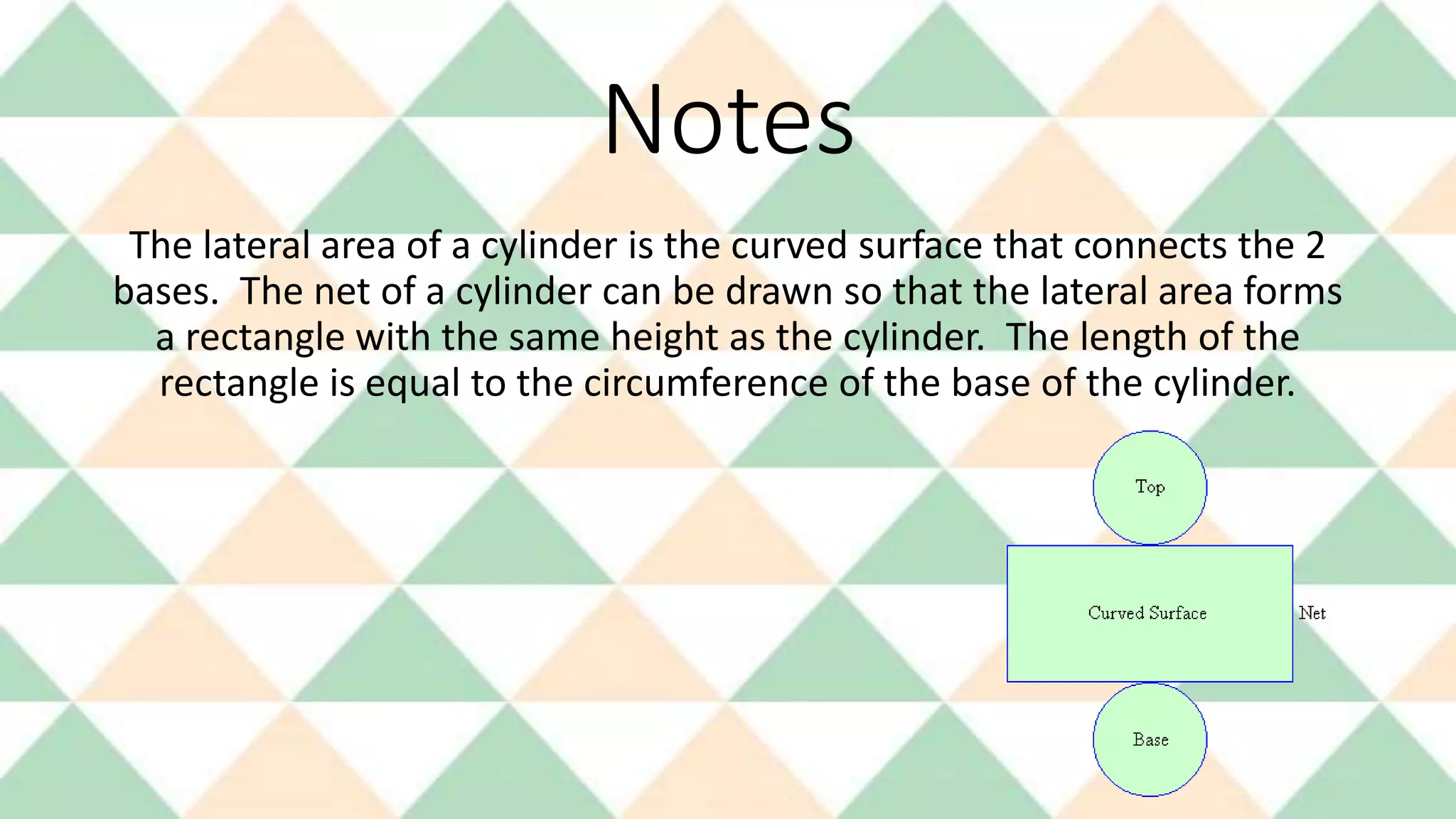 Surface area of prisms and cylinders | PPT